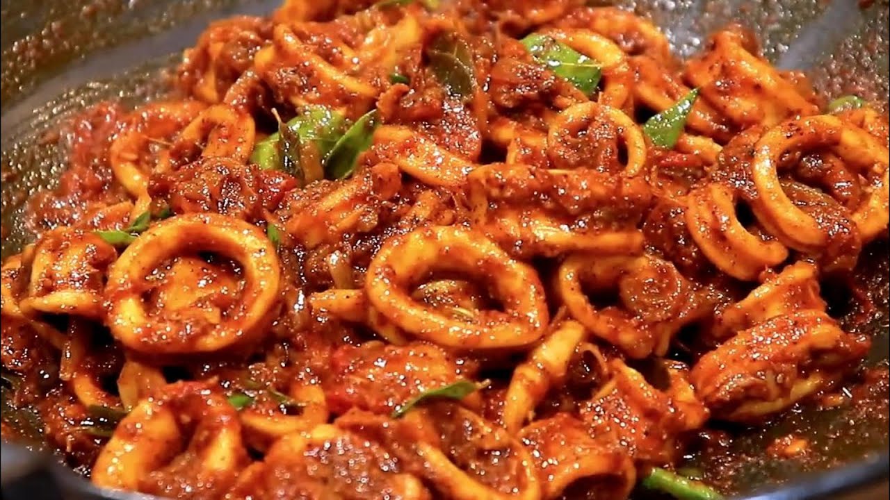 SQUID FISH FRY | KANAVA MEEN VARUVAL | KADAMBA FISH VARUVAL | FISH FRY ...