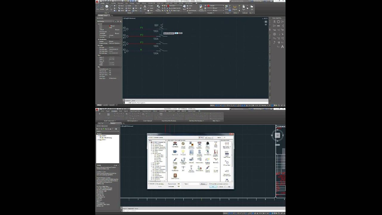 AutoCAD vs AutoCAD Electrical 2D Schematic Diagram Draughting - YouTube