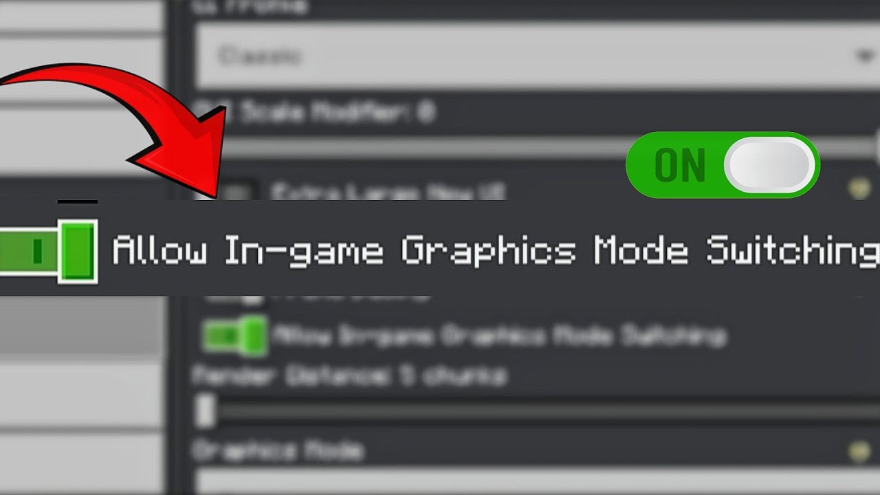 How To On Graphics Mode Switching In Minecraft V1.21.94 - YouTube