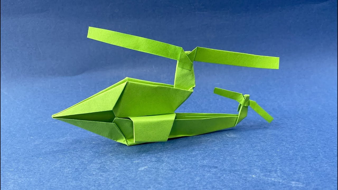 Elicottero Origami | Come Fare un Elicottero di Carta Tutorial passo ...