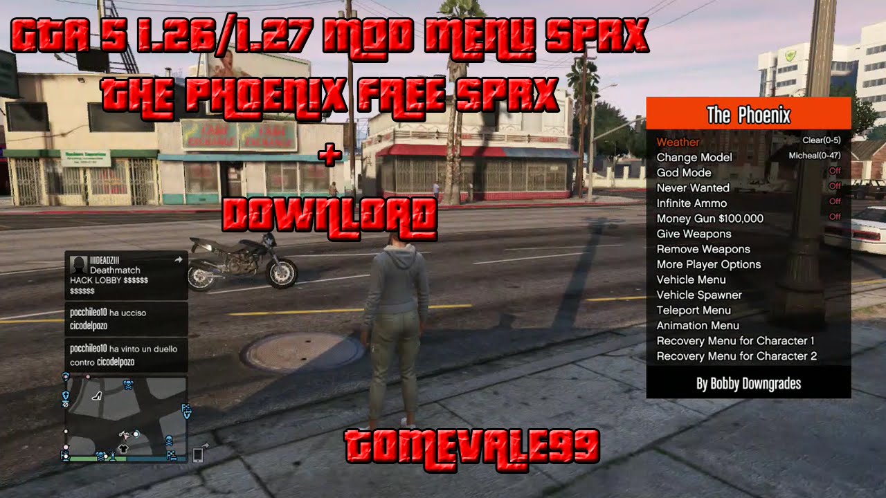 [GTAV/1.26/1.27] The Phoenix (ONLINE) SPRX Mod Menu + DOWNLOAD! - YouTube