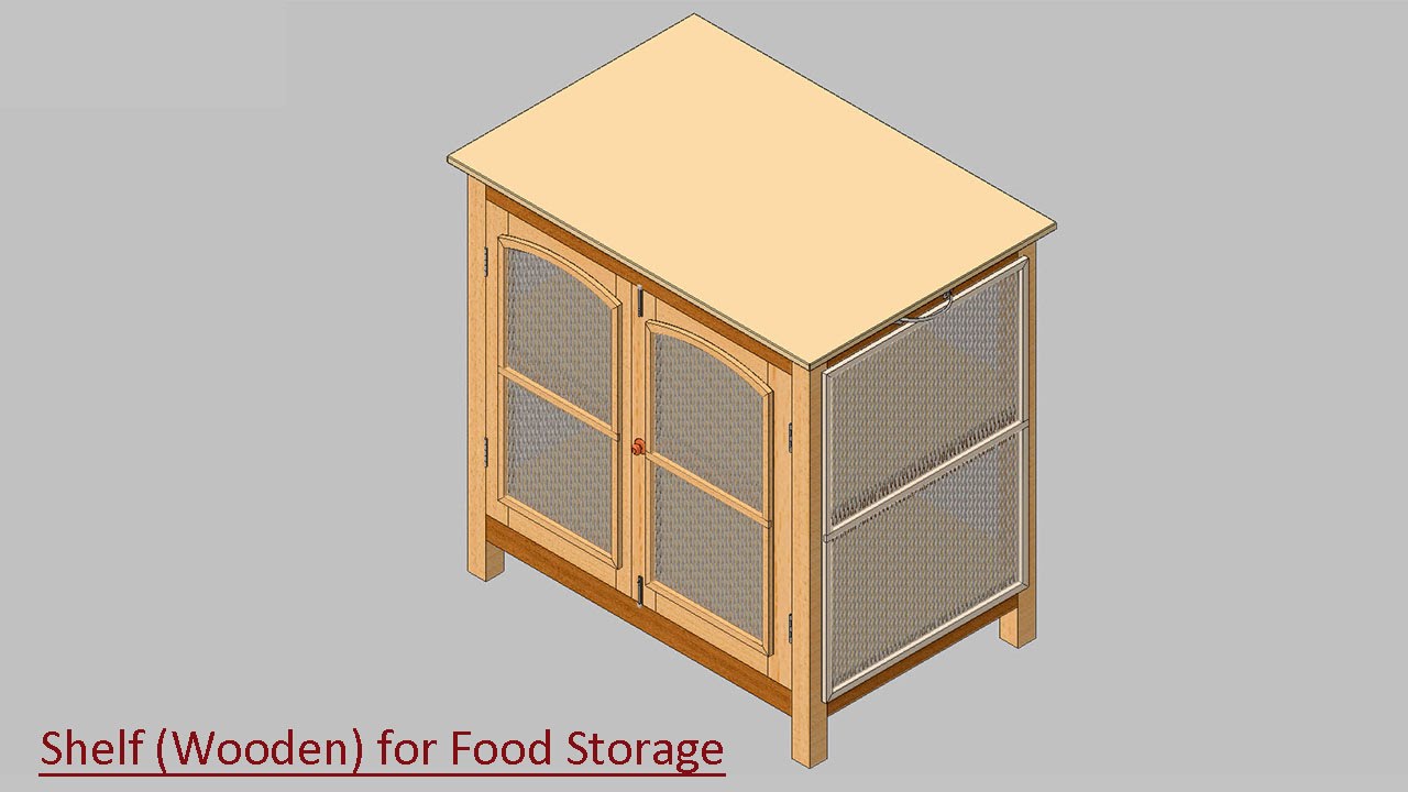 Shelf Wooden for Food Storage (Volume-1) Video Tutorial (SolidWorks ...