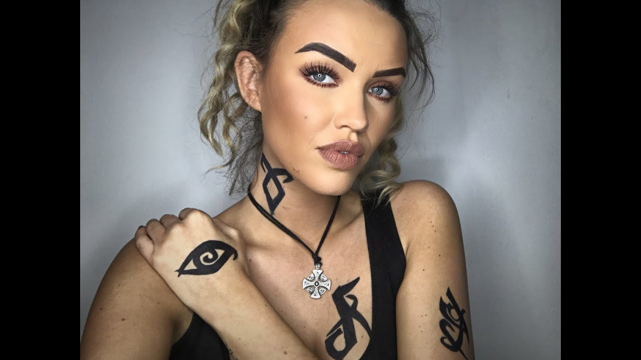 Shadowhunter Make Up and Tattoo Tutorial - YouTube