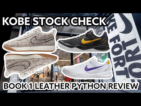 NIKE FORT KOBE STOCK CHECK +Nike Book 1 Leather Python Review - YouTube