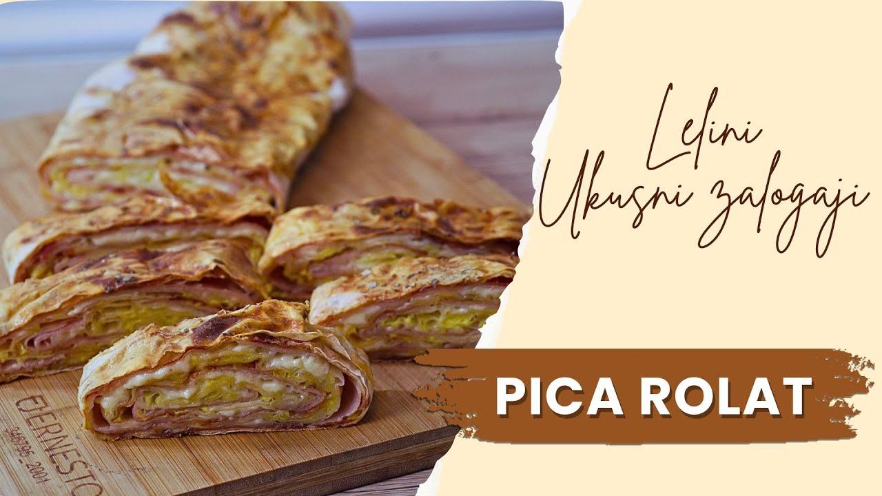 Pica rolat / Pizza roll - Lelini ukusni zalogaji - YouTube