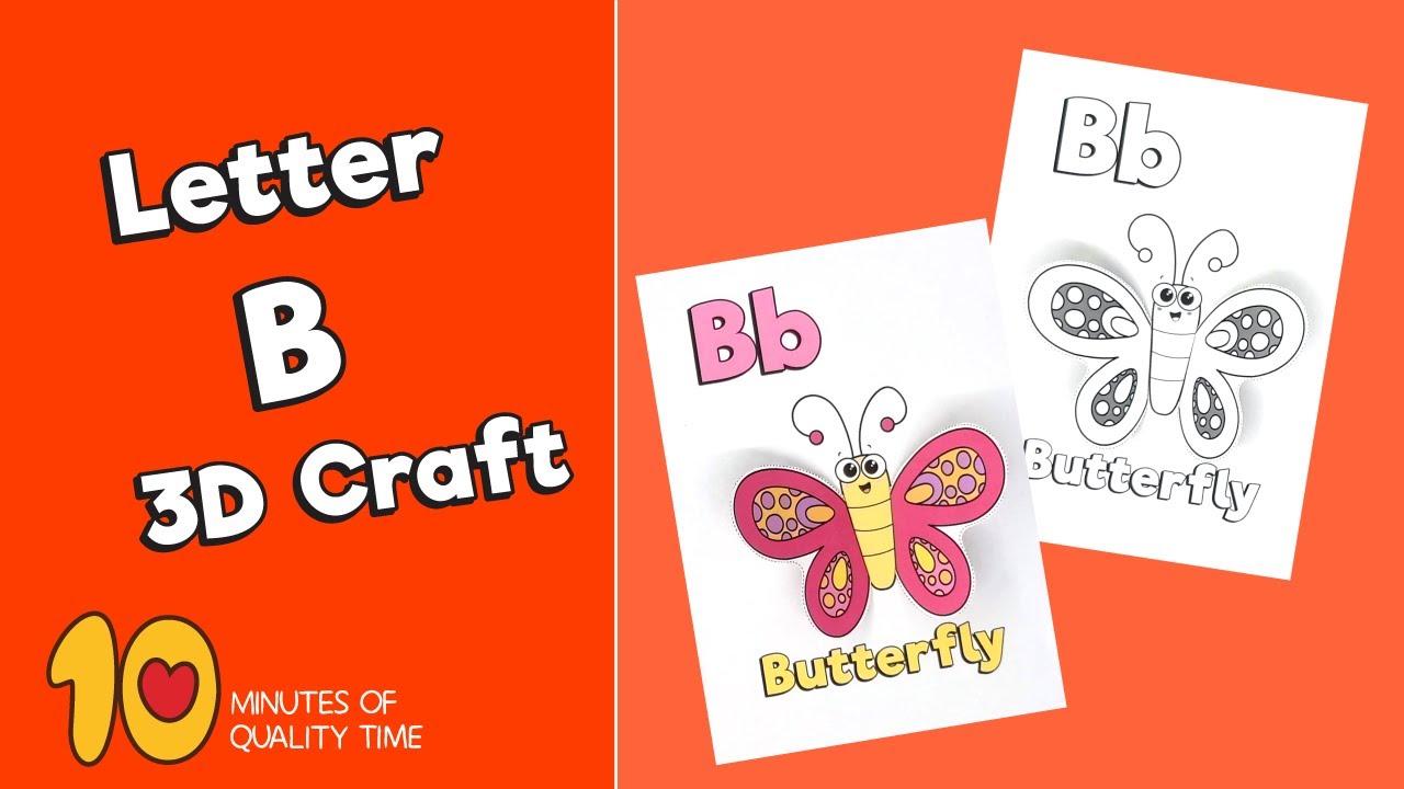 Letter B 3D Craft - Alphabet Activities for Kids - YouTube