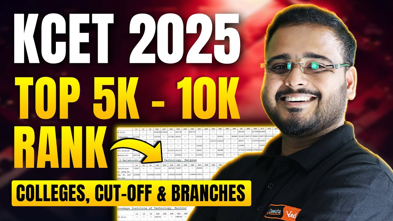 🏆 Best 9 Colleges for 5000 - 10,000 KCET Rank 🔥 | KCET 2025 Guidance 🎯 ...