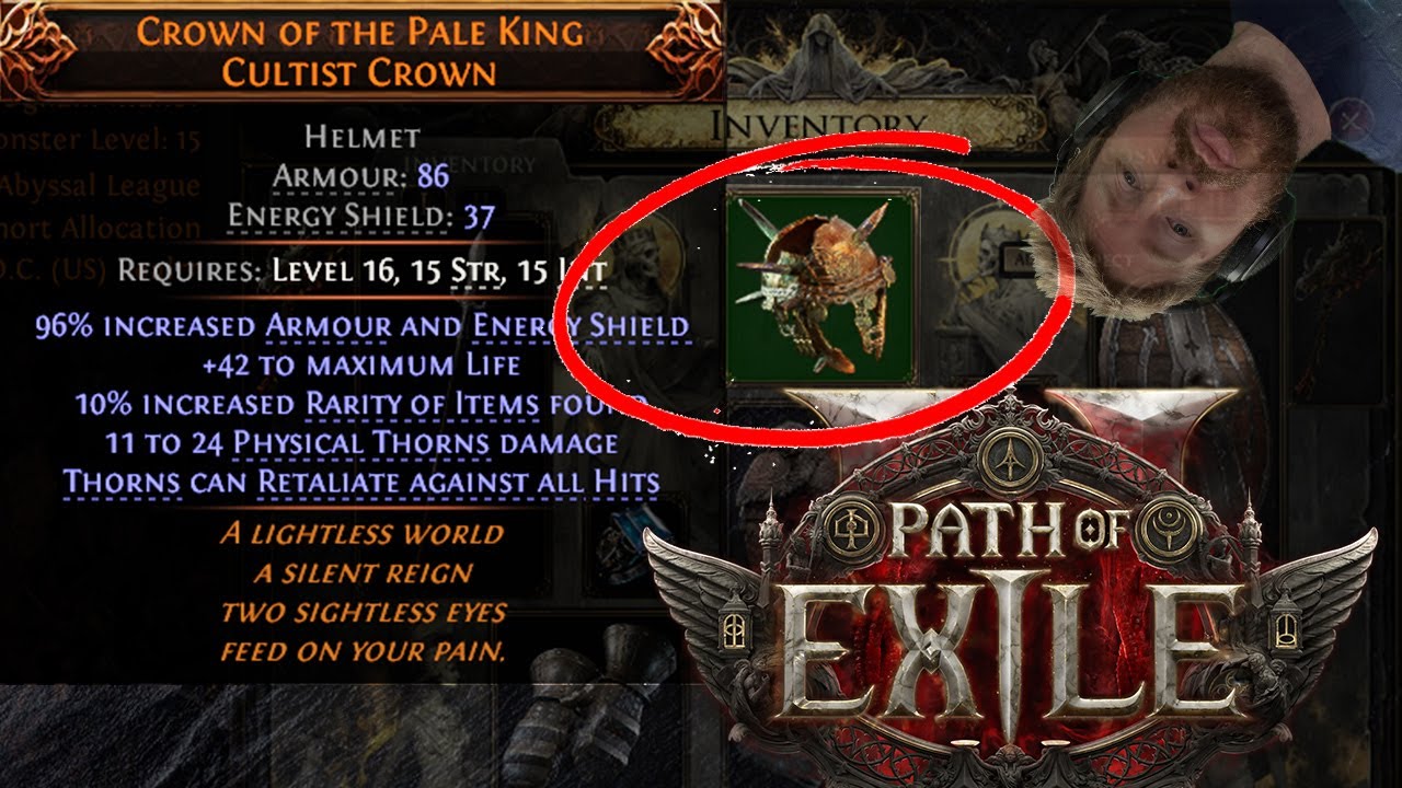 Path of Exile 2 - "Crown of the Pale King" Unique Item Showcase - YouTube