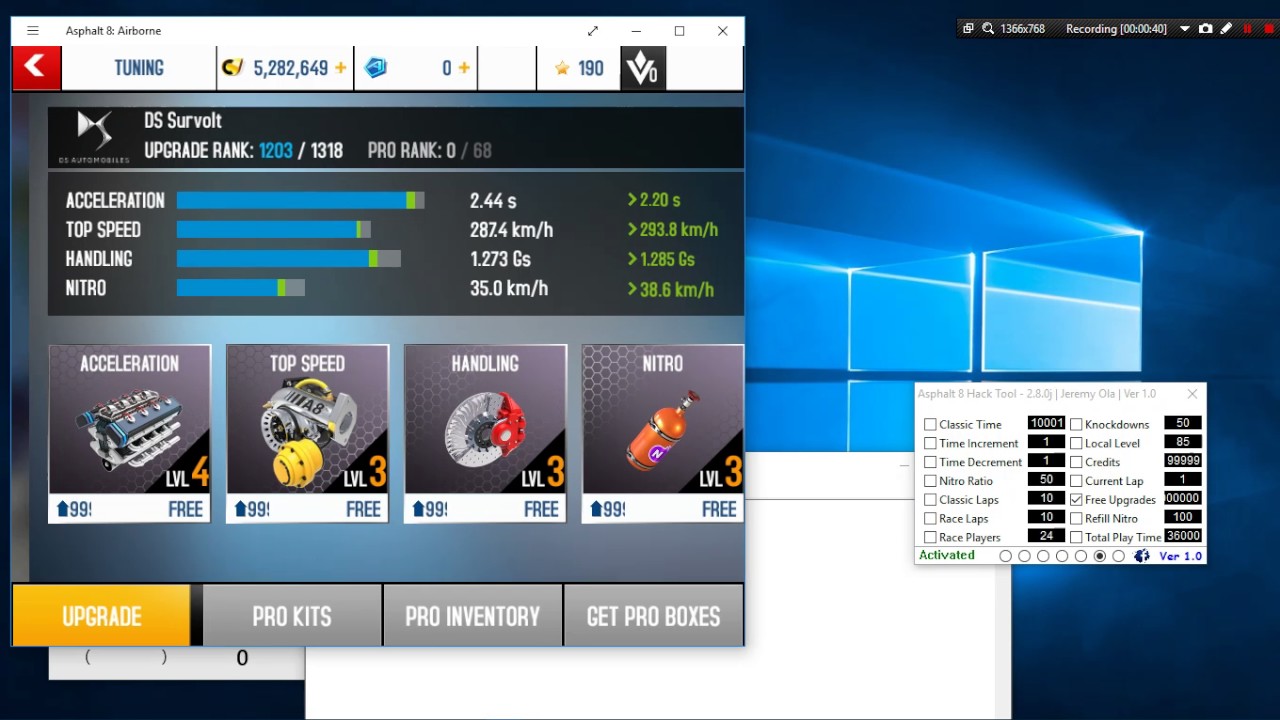Unlimited Free Upgrades In Asphalt 8 | Latest Version - YouTube