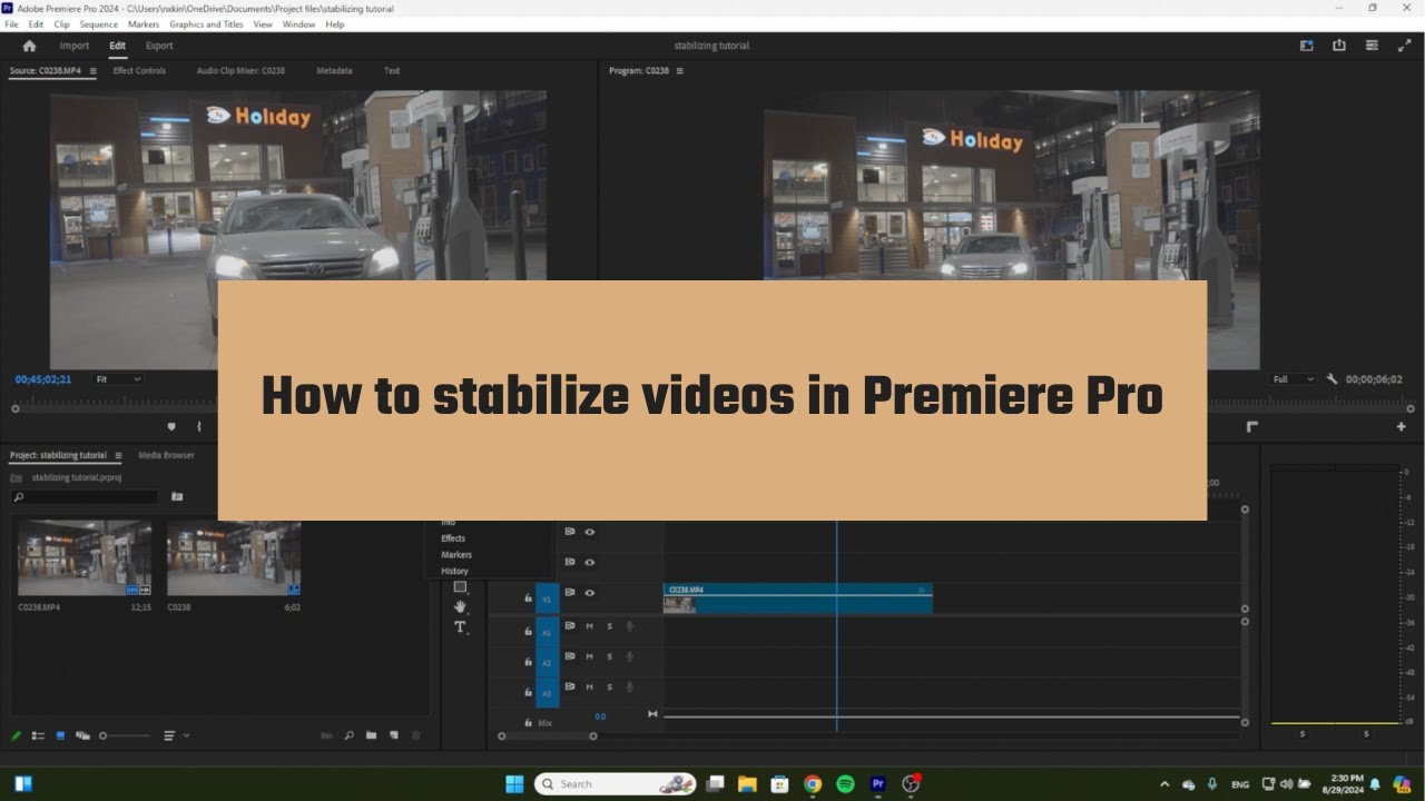 How to stabilize footage in Premiere Pro - YouTube