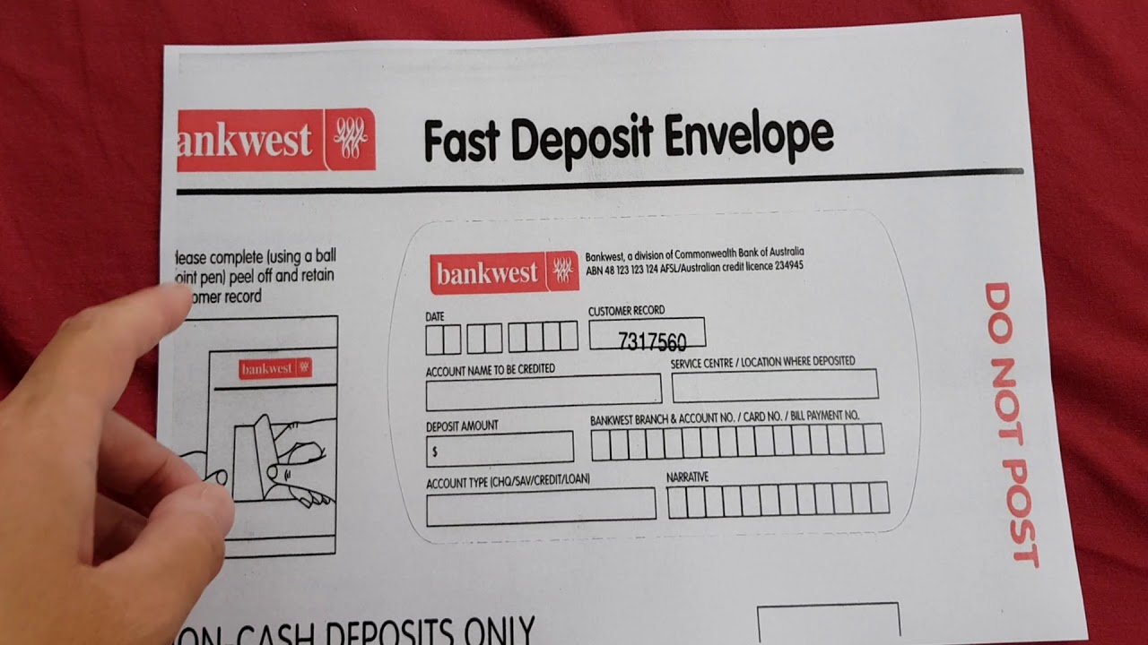 Fast deposit envelope - YouTube