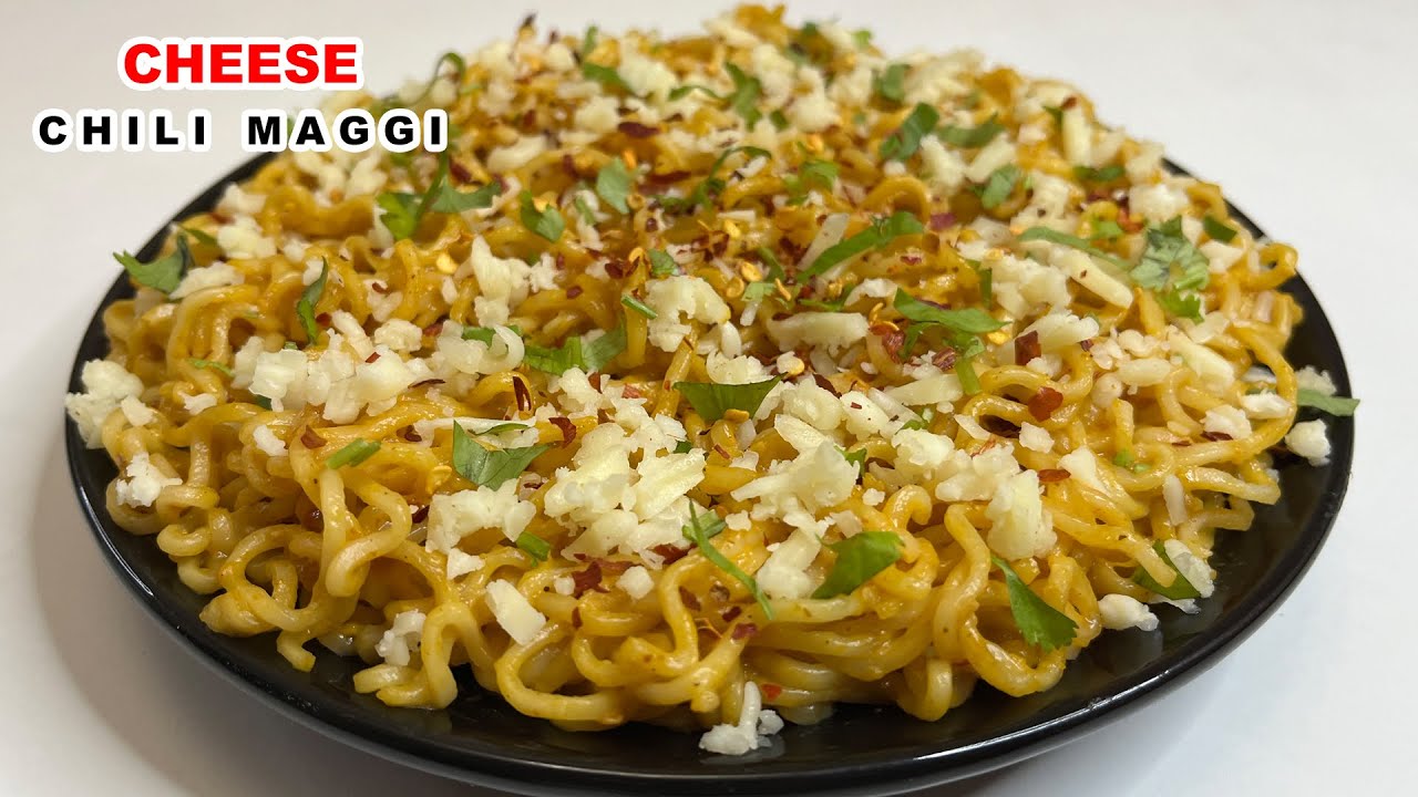Cheese Chili Maggi Recipe | Chili Cheese Maggi | Spicy Maggi recipe ...