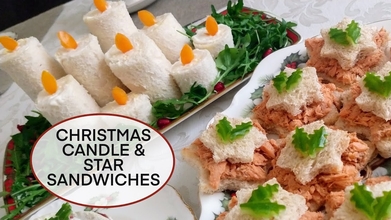 CHRISTMAS Candle and Star Festive Sandwiches - YouTube