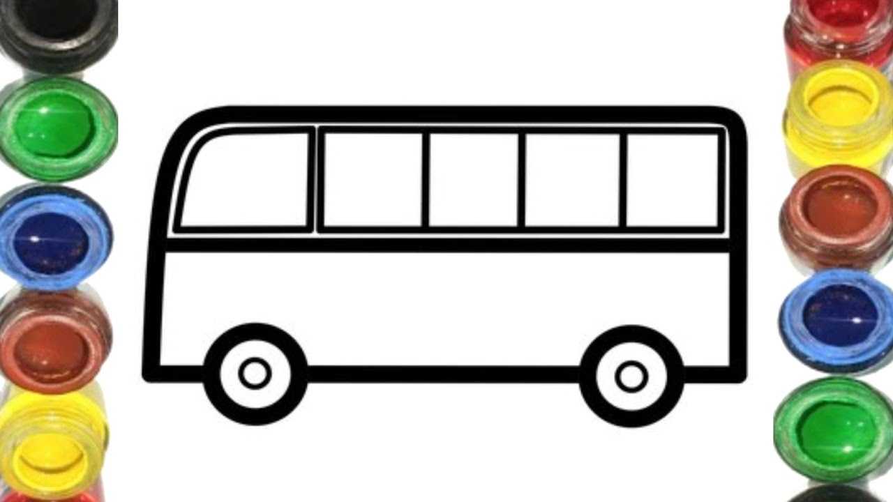 How to Drow Bus 🚌 with Stars Drowing and coloring for kids and tolder ...