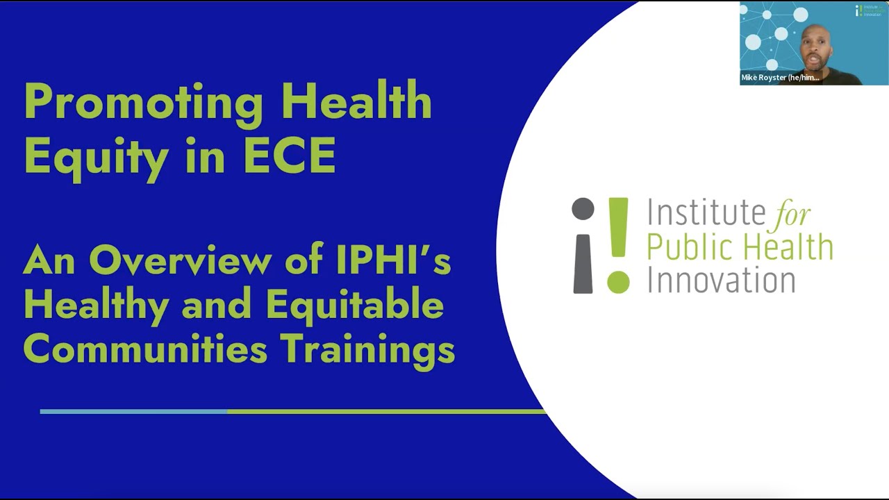 Health Equity in Early Care and Education - CDC/DNPAO Networking Call ...