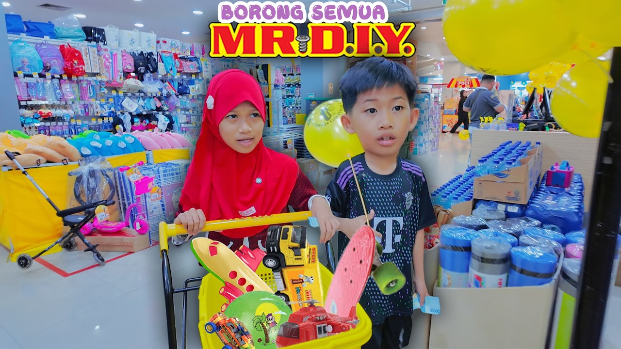 TANTANGAN BELANJA BARANG RANDOM DI Mr. DIY ADIK RAFA SELALU BIKIN RUSUH ...