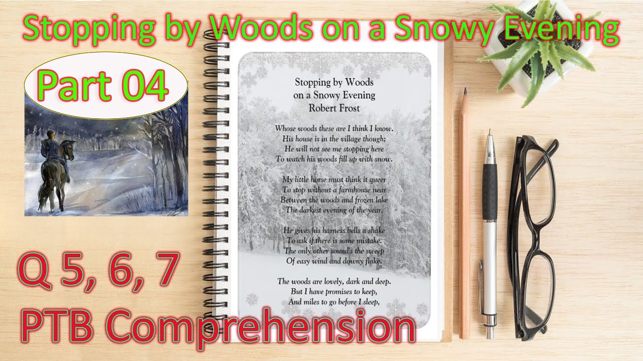 Stopping by woods on a Snowy Evening by Robert Frost Questions ...