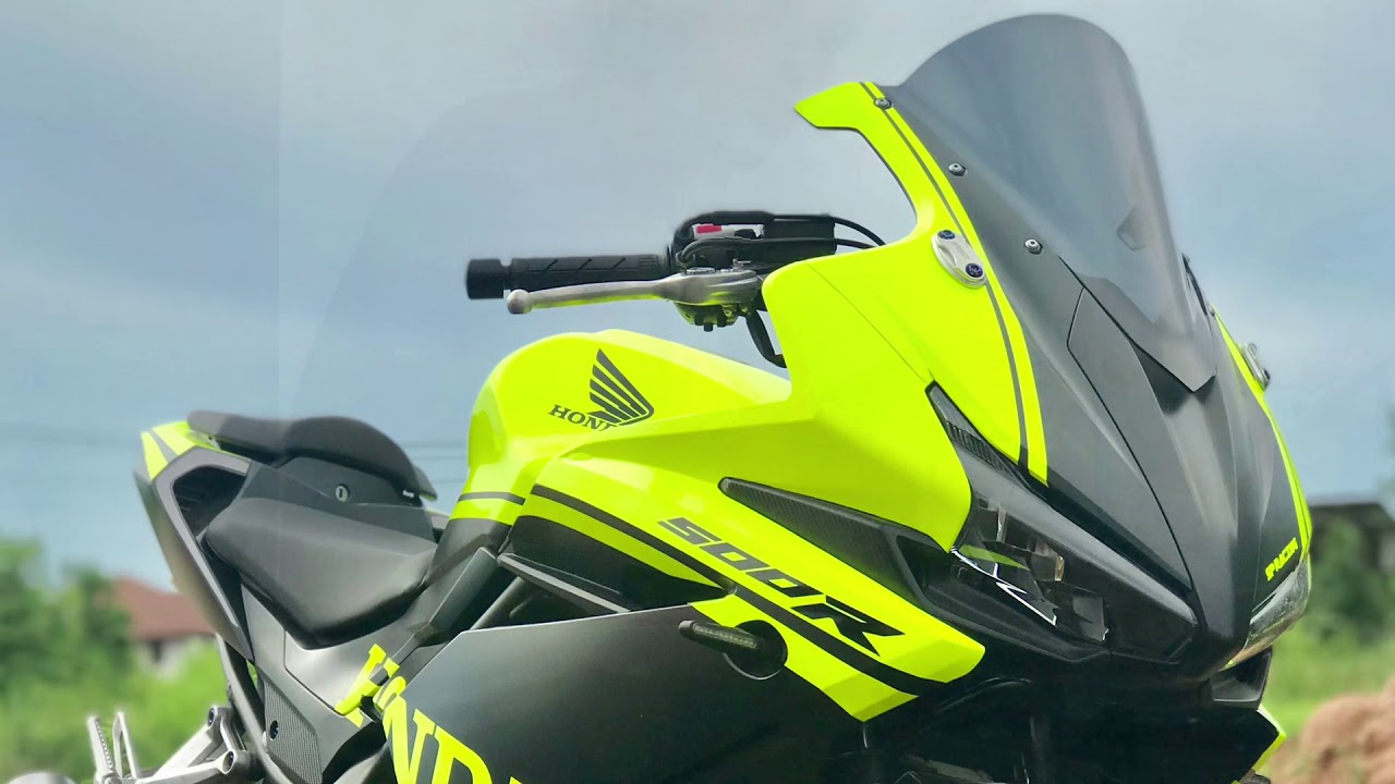 HONDA CBR500R Yellow Fluorescent By Dong Sticker - YouTube