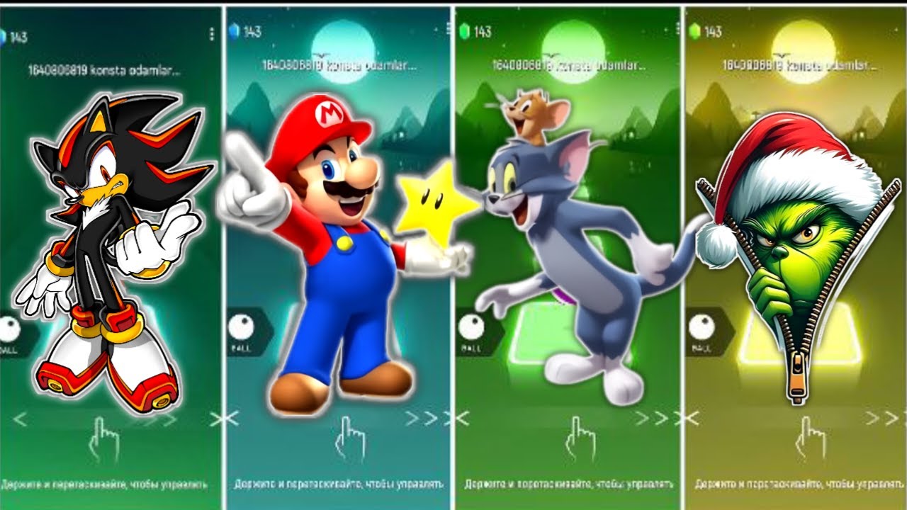 Sonic 🆚 Mario 🆚 Tom vs Jarry 🆚 Grinch | tiles hop EDM RusVN20250308 ...