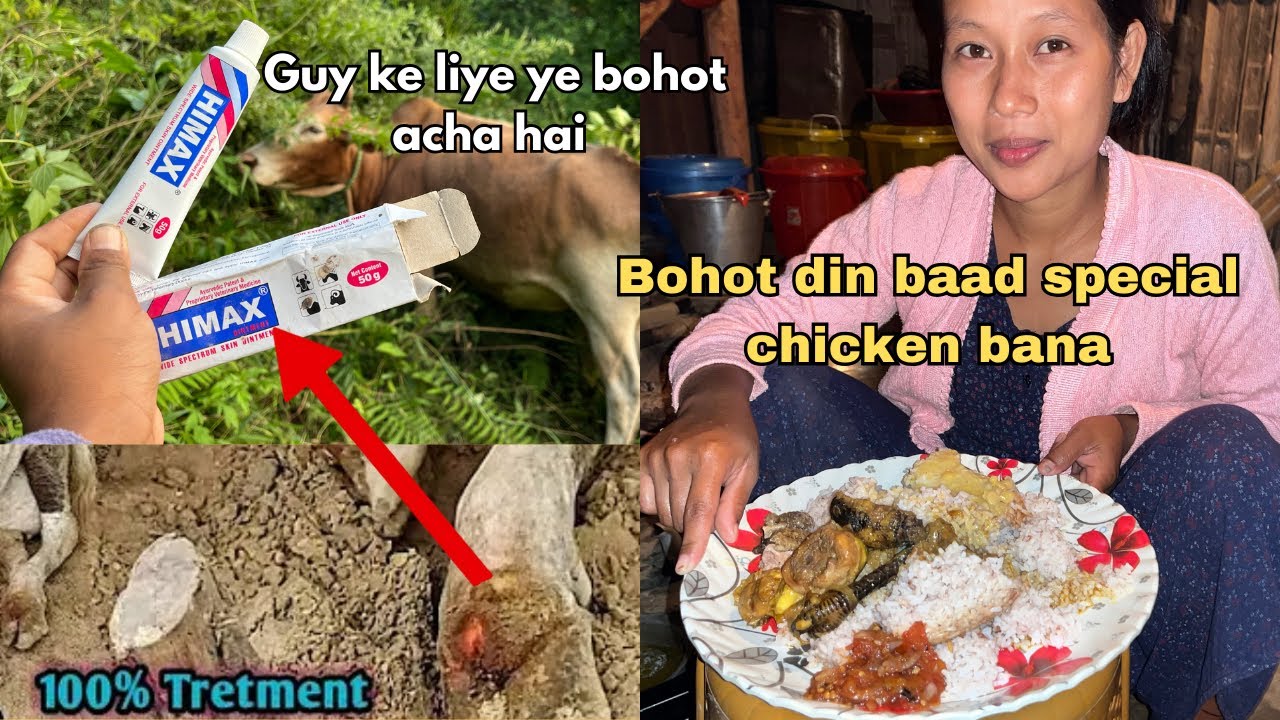 Gay mein kide aagaya || Bohot din baad special chicken bana - YouTube