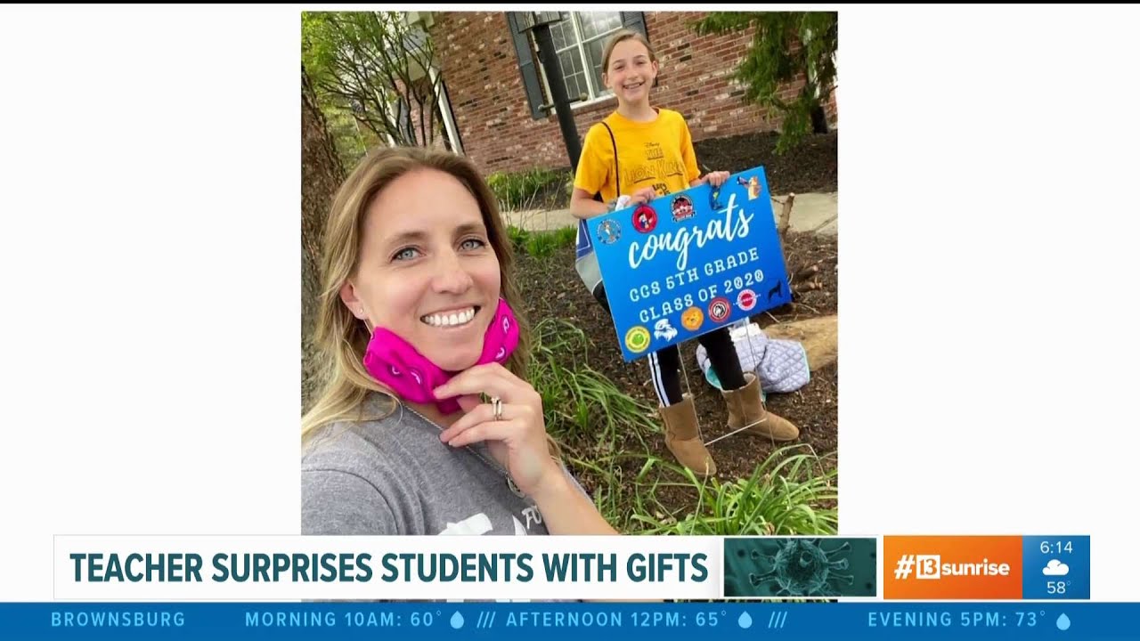 Teacher surprises students with gifts - YouTube