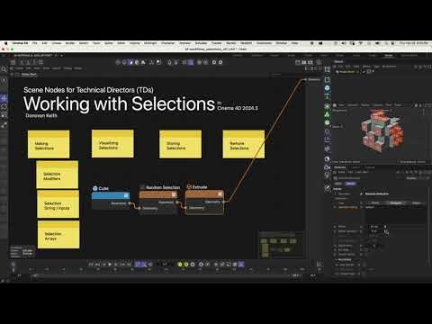 Working with Selections in Cinema 4D Scene Nodes - YouTube