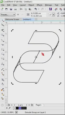 how to draw a logo with the initials z in coreldraw - YouTube