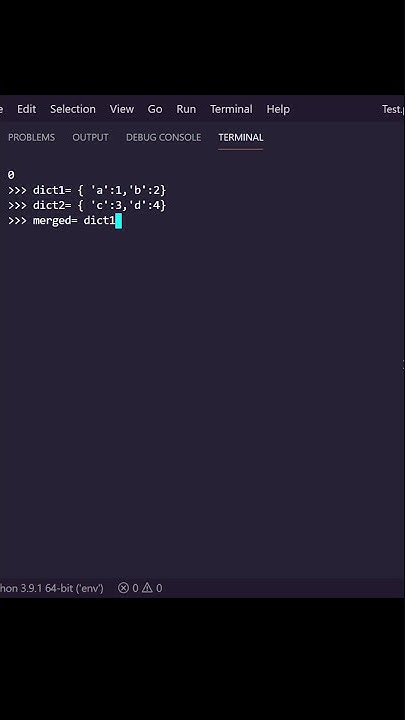 Merge dictionaries in python is very easy now. - YouTube