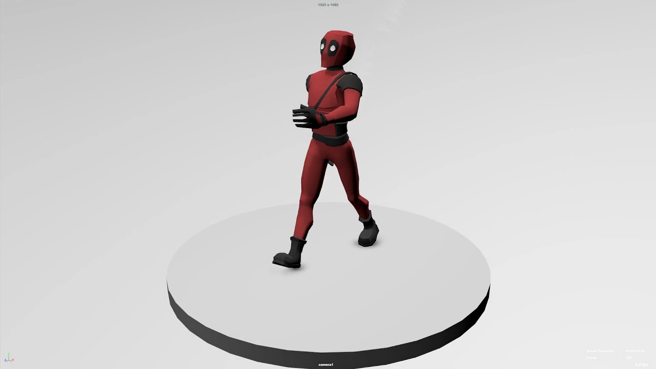 3D Animation - Deadpool Walk Cycle - YouTube