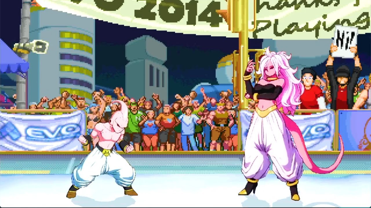 KID BUU VS ANDROID 21 | DBFZ MUGEN CLASH - YouTube