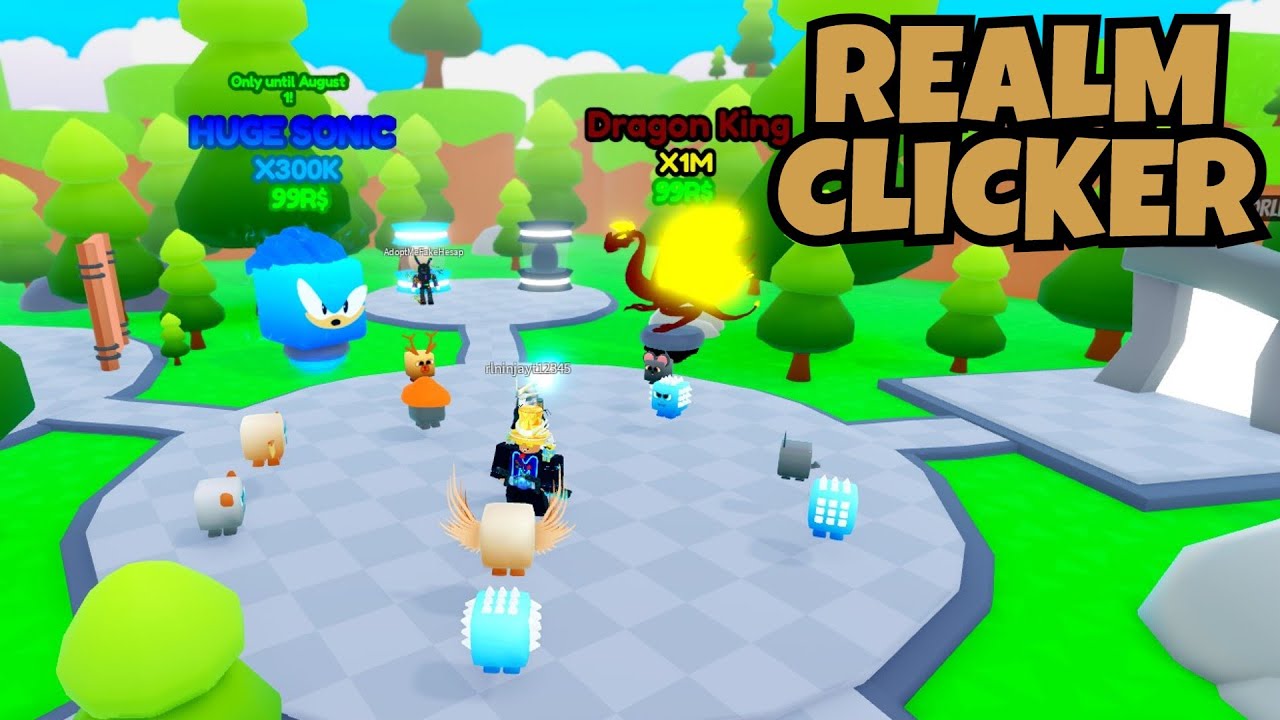Realm Clicker 🖱️, Forest World. Clicks 130T Gems 350B in Roblox - YouTube