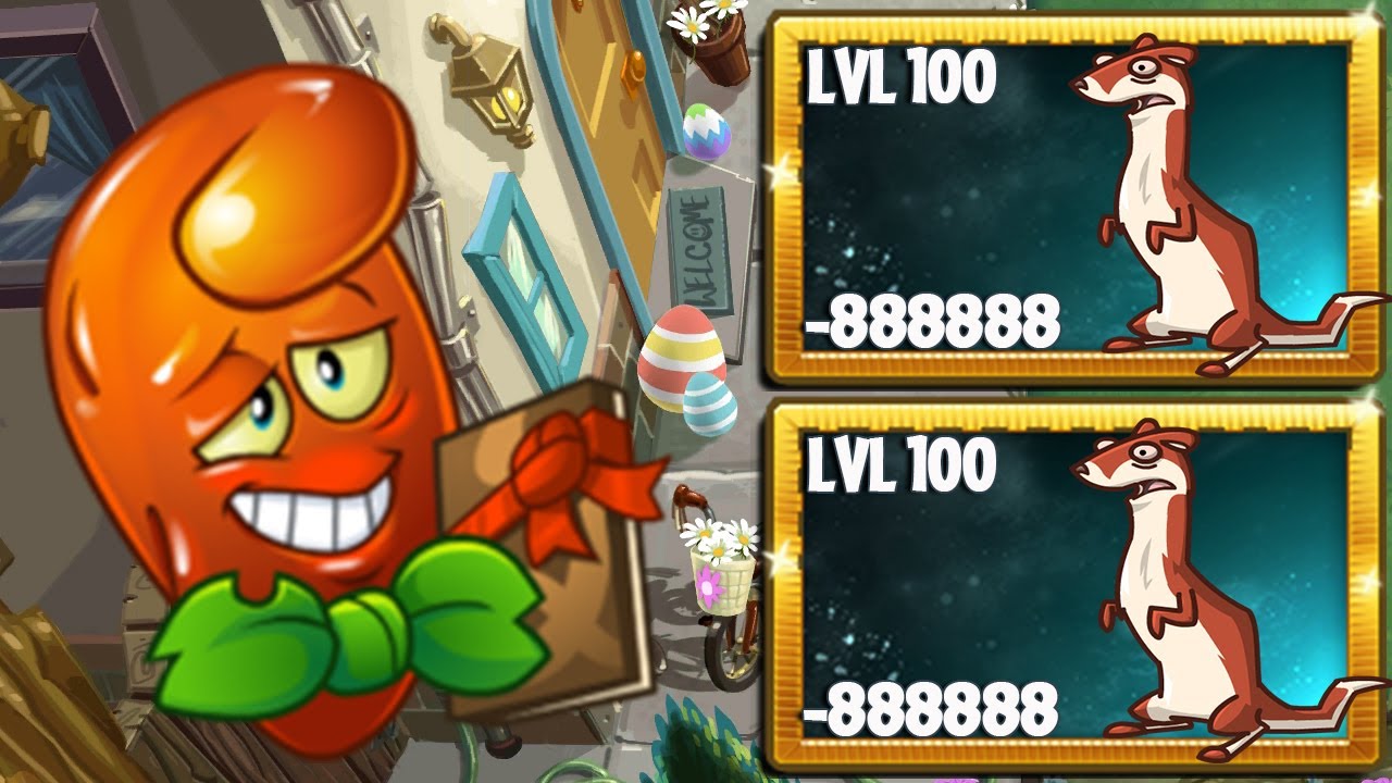 PvZ 2 Ice Weasel Zombie Level 100 Vs Plants - YouTube
