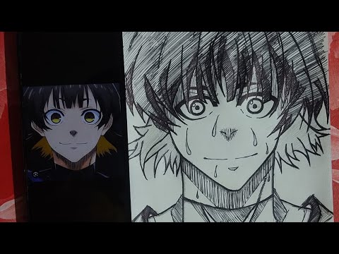 Drawing of Meguru from "blue lock" ⚽😎 with pen and pencil 😈 - YouTube