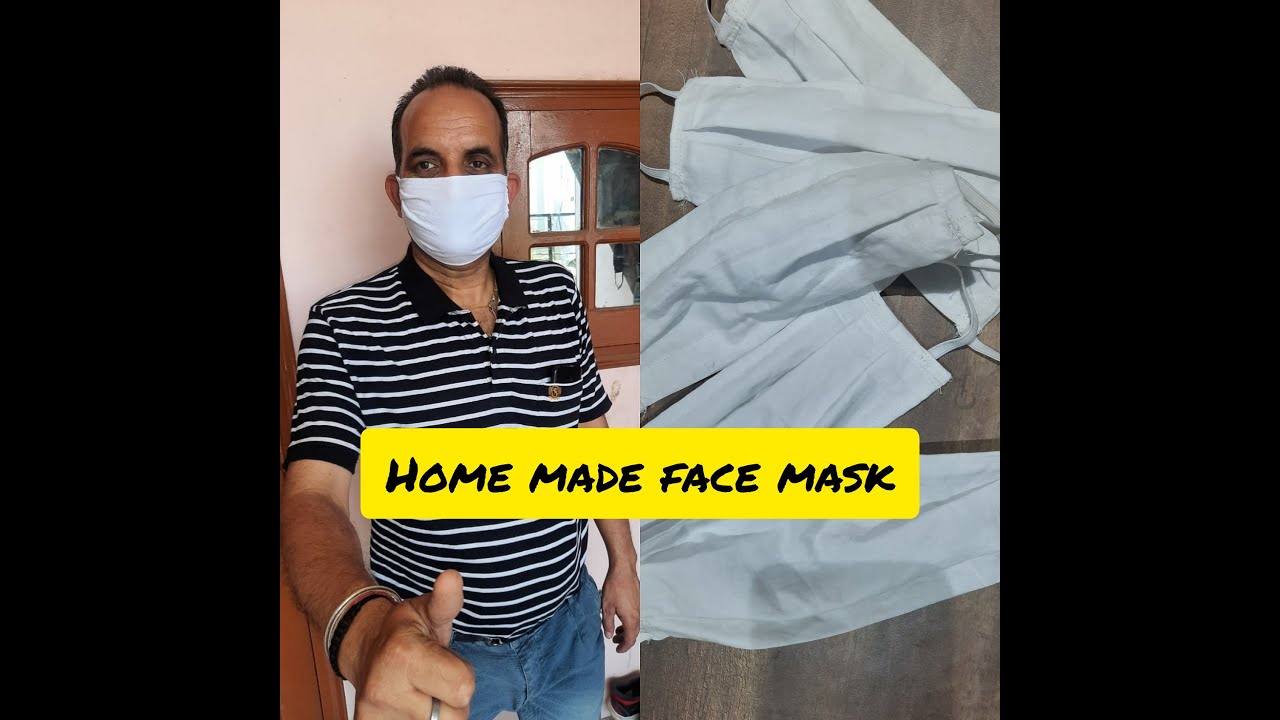 घर पर बनाया face Mask.How to make mask at home #lockdown#homemade#easy# ...