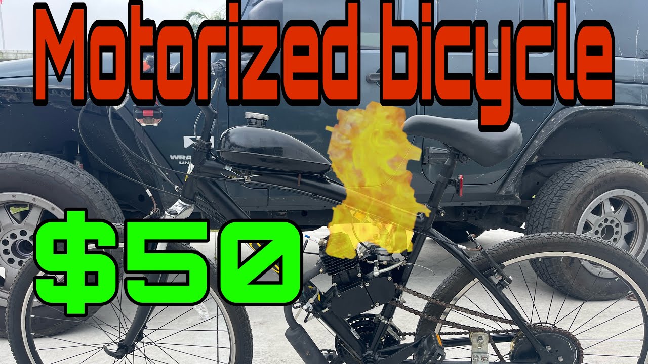 Motorized bicycle for cheap - YouTube