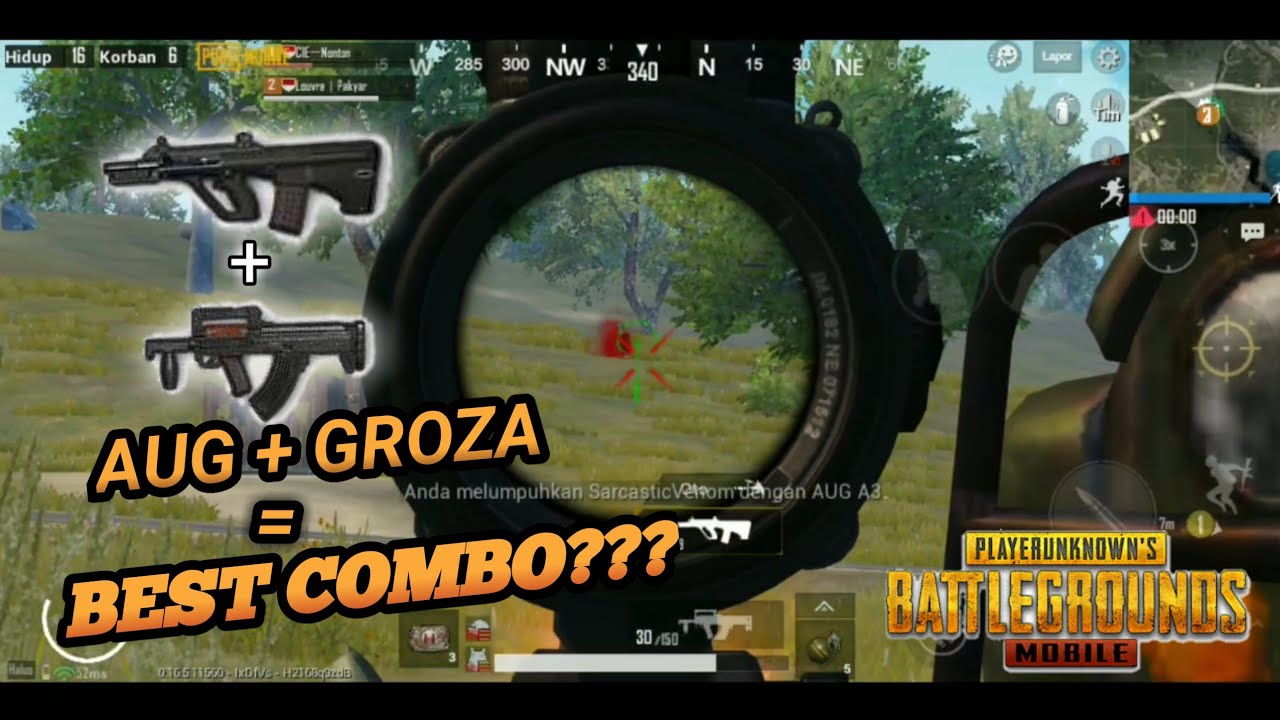 AUG + GROZA = GAK ADA OBAT!!! - PUBG MOBILE INDONESIA - YouTube