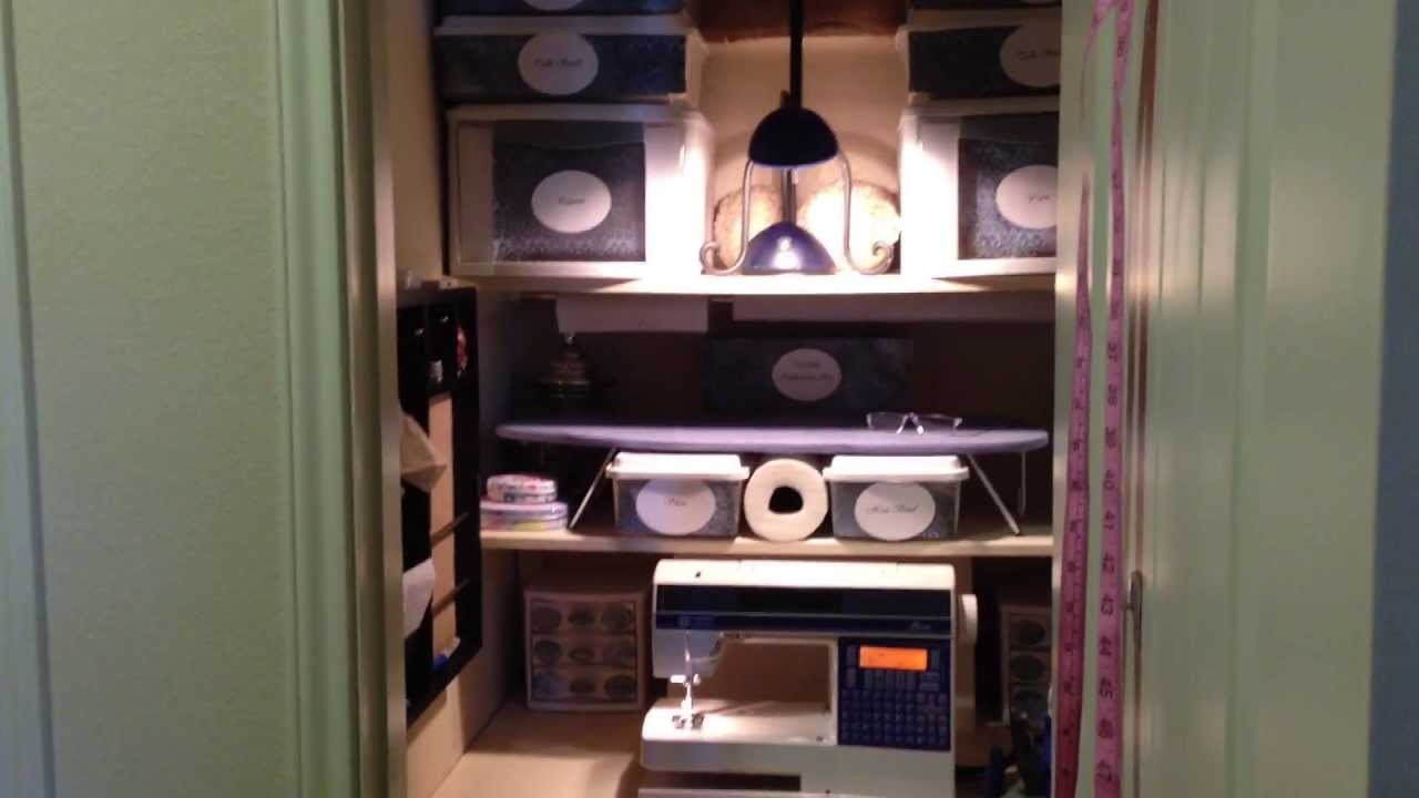 My Organized Craft-Sewing Closet - YouTube