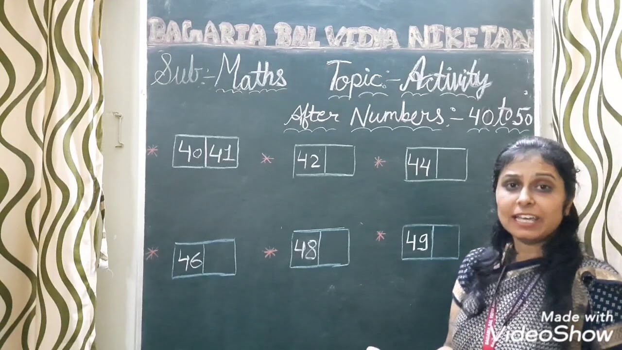 Activity ( After numbers - 40 to 50) - YouTube