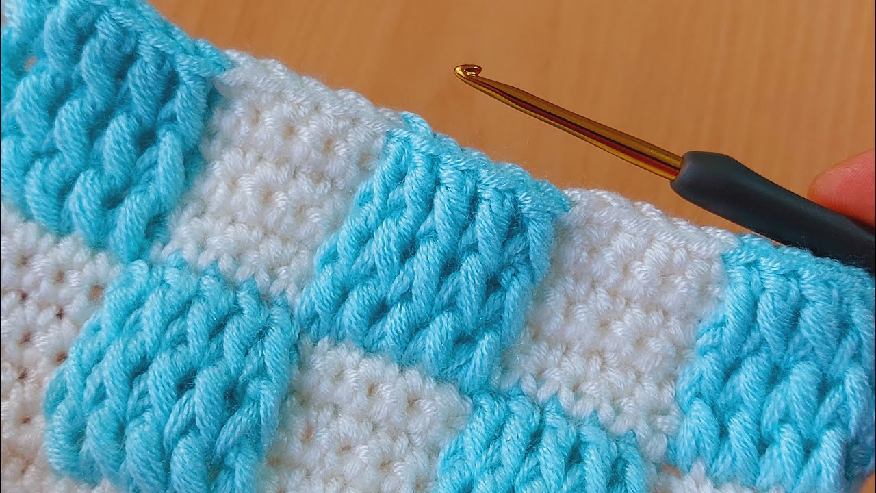 Chessboard Crochet Easy Knitting Satranç Tahtası Kolay Tığ Işi örgü Youtube