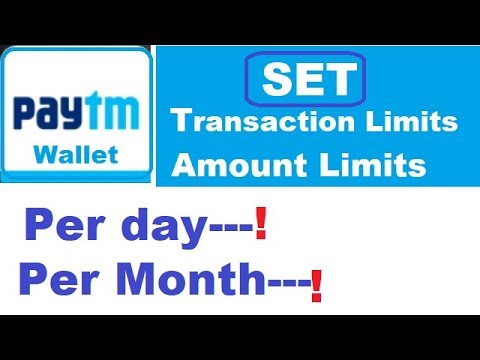 How to Set Transaction and Amount Limits for Paytm Wallet - YouTube
