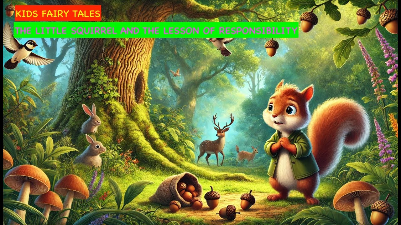 The little squirrel and the lesson on responsibility/Bedtime story/Kids ...