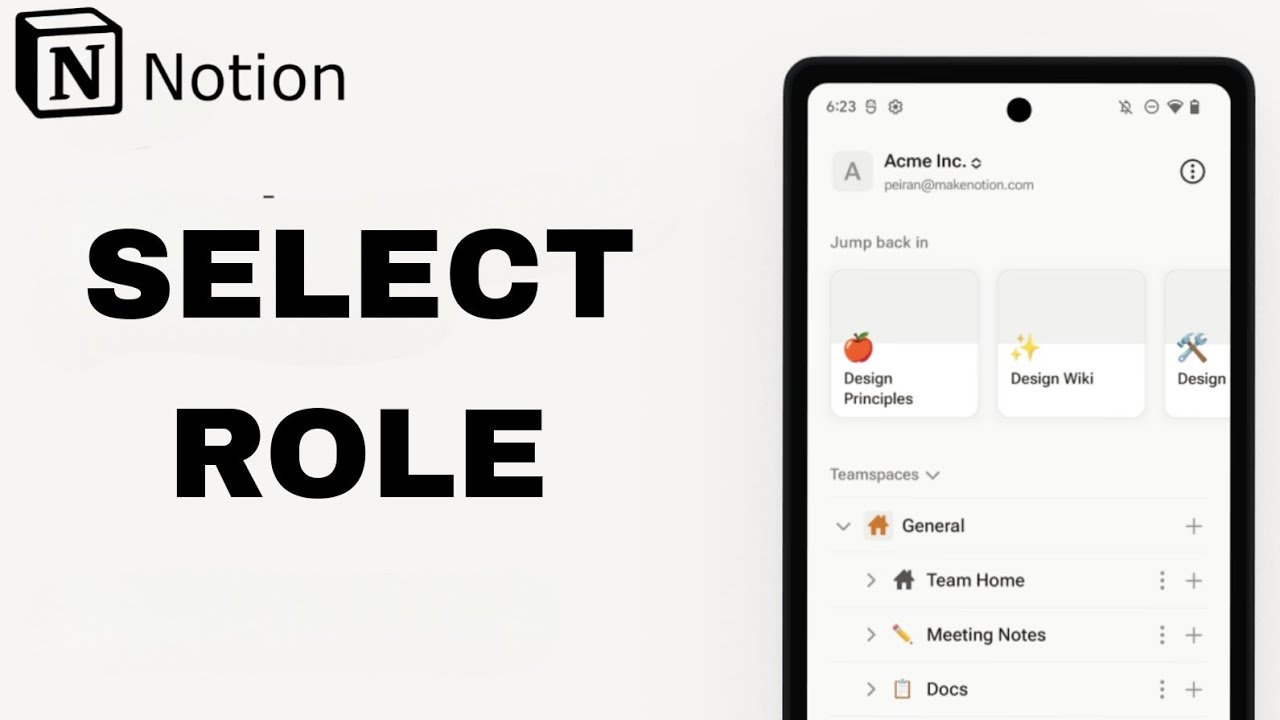 How To Select Role On Notion App - YouTube