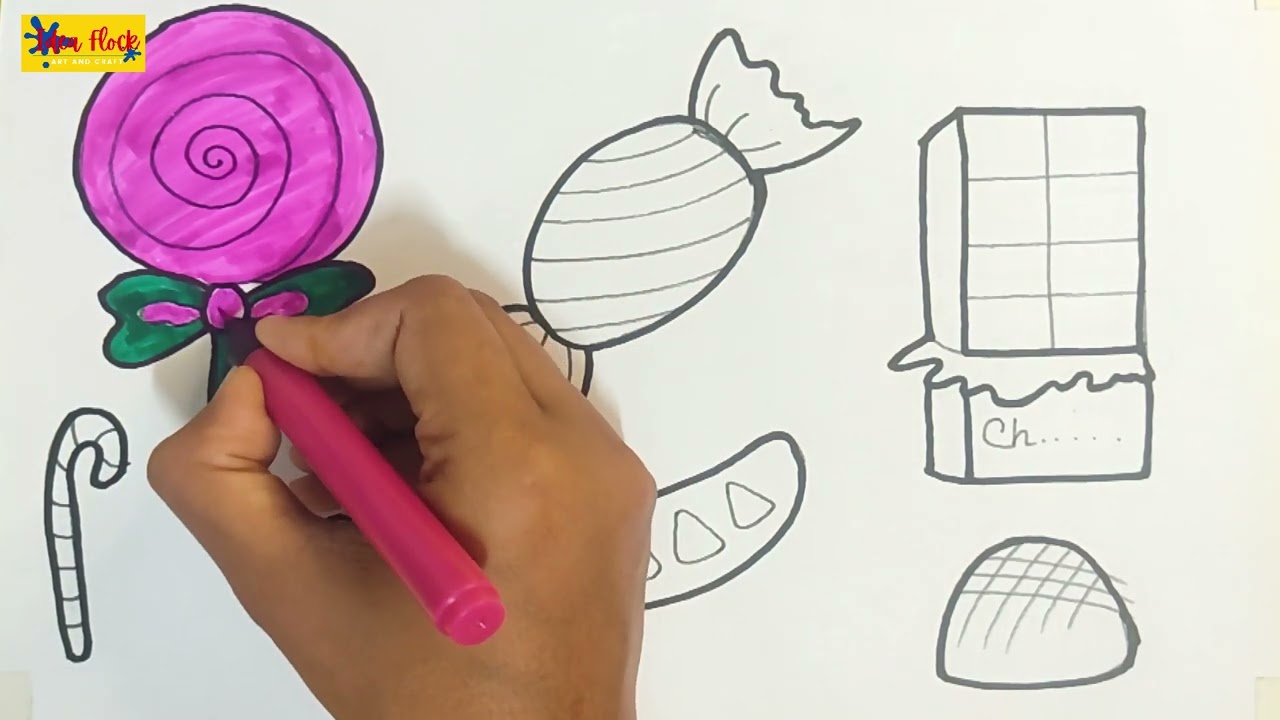 how to draw chocolate | chocolate bar drawing step by step | chocolate ...