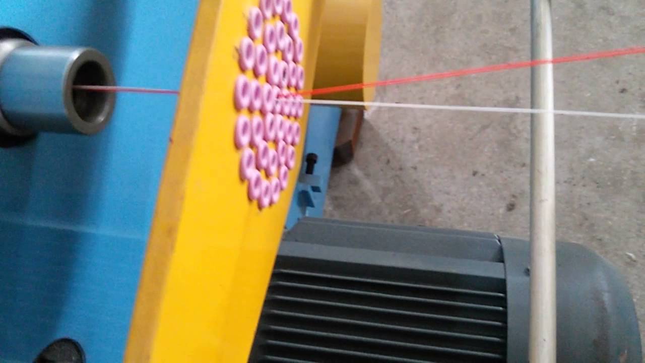 High speed double twisting machine with back twister - YouTube