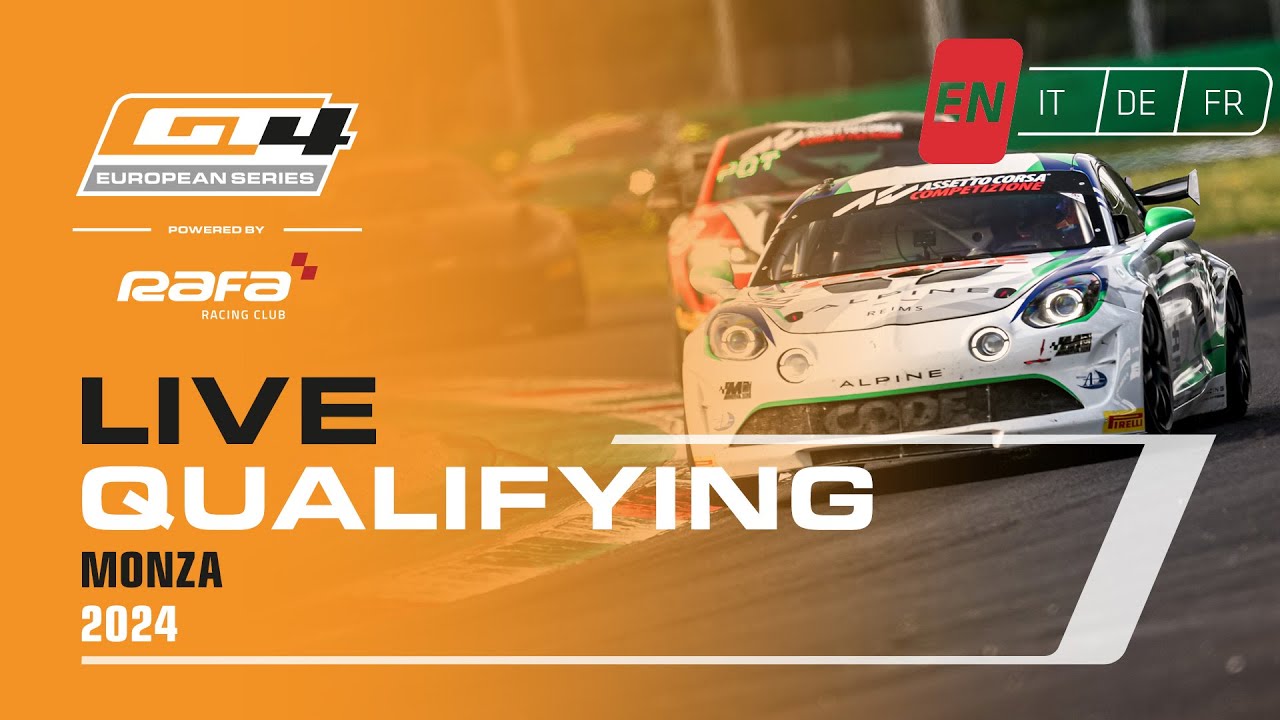 LIVE I Qualifying I Monza I GT4 European Series Powered by RAFA Racing ...