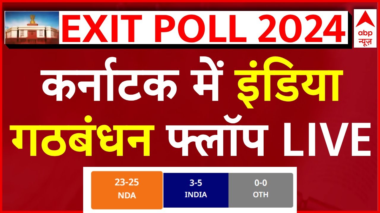 Karnataka Exit Poll 2024 LIVE: कर्नाटक में INDIA Alliance को झटका | C ...
