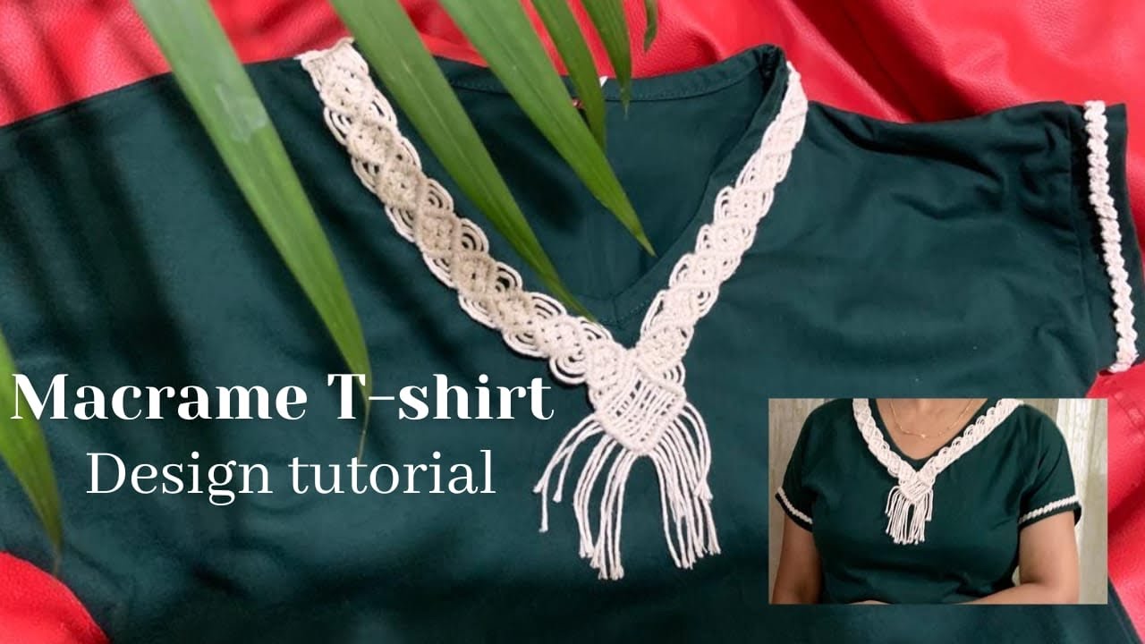 Macrame T-shirt design tutorial! | DIY Macrame for beginners ...