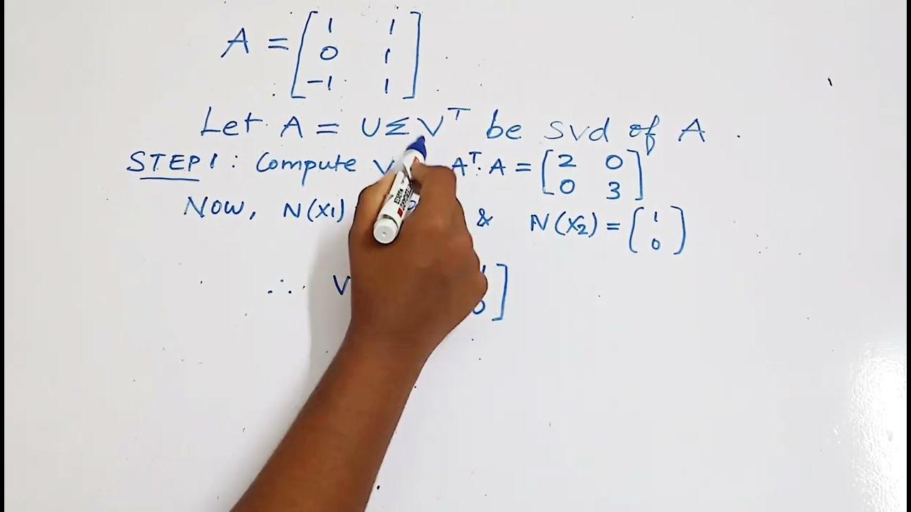 Singular Value Decomposition Svd Problem Full Explanation Youtube