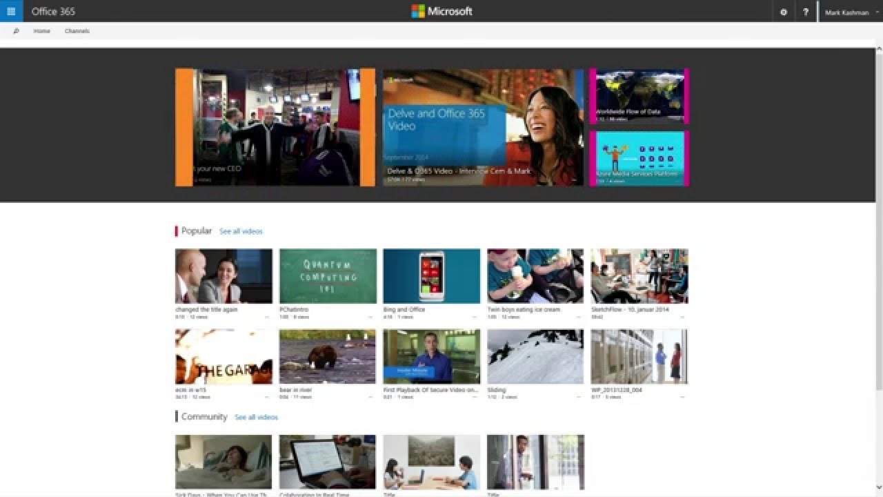 Office 365 Video Youtube