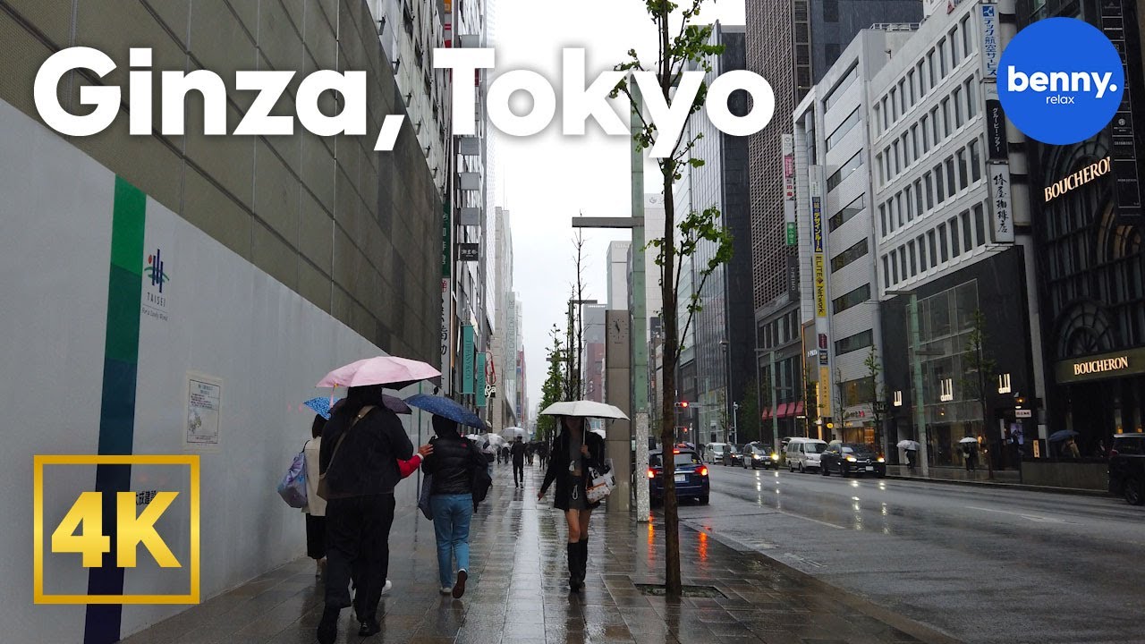 4K TOKYO Ginza Rain Walk | Japan - YouTube